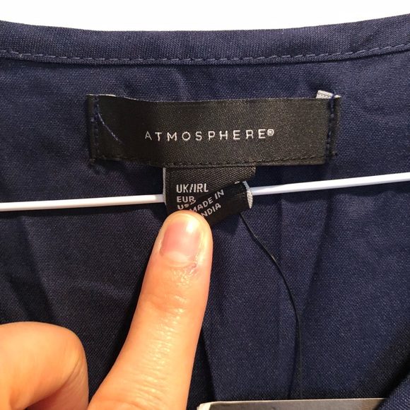 Atmosphere | Tops | Chic Navy Blue Long Linenlike Top | Poshmark